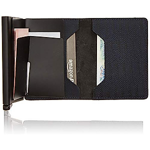 Secrid Slim Wallet Dash Navy Leather RFID Safe Card Case for max 12 cards
