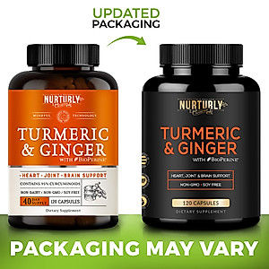 Magnesium Complex and Turmeric Curcumin with BioPerine&Ginger - Magnesium Citrate 500MG - Muscle Relaxation, Sleep and Energy, Bone Density and Strength, Hearth