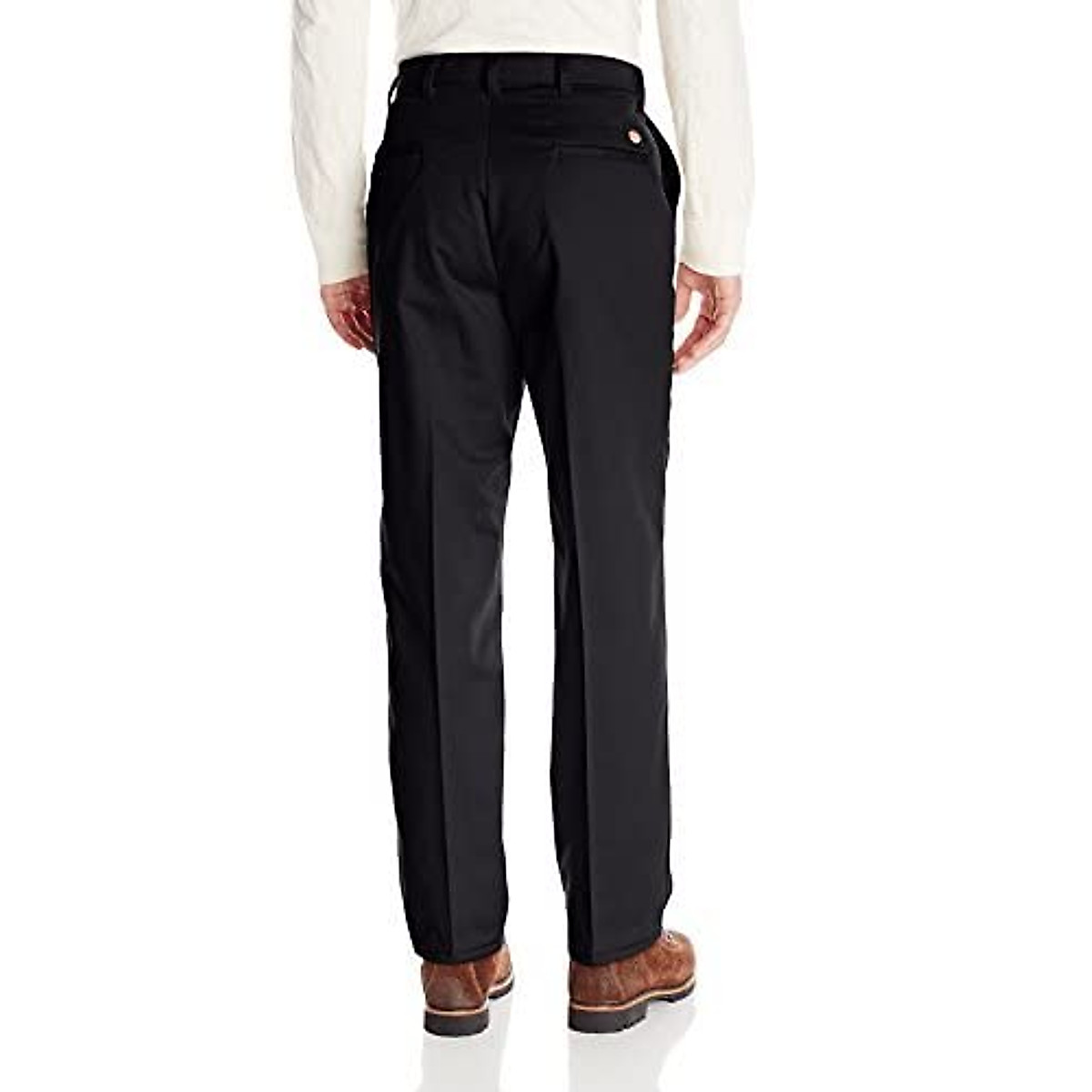 Red Kap Plain Front Casual Cotton Pants 44W Black - Unhemmed