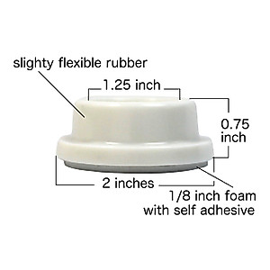 Iconikal Rubber Door Stopper for Wall, 6-Pack