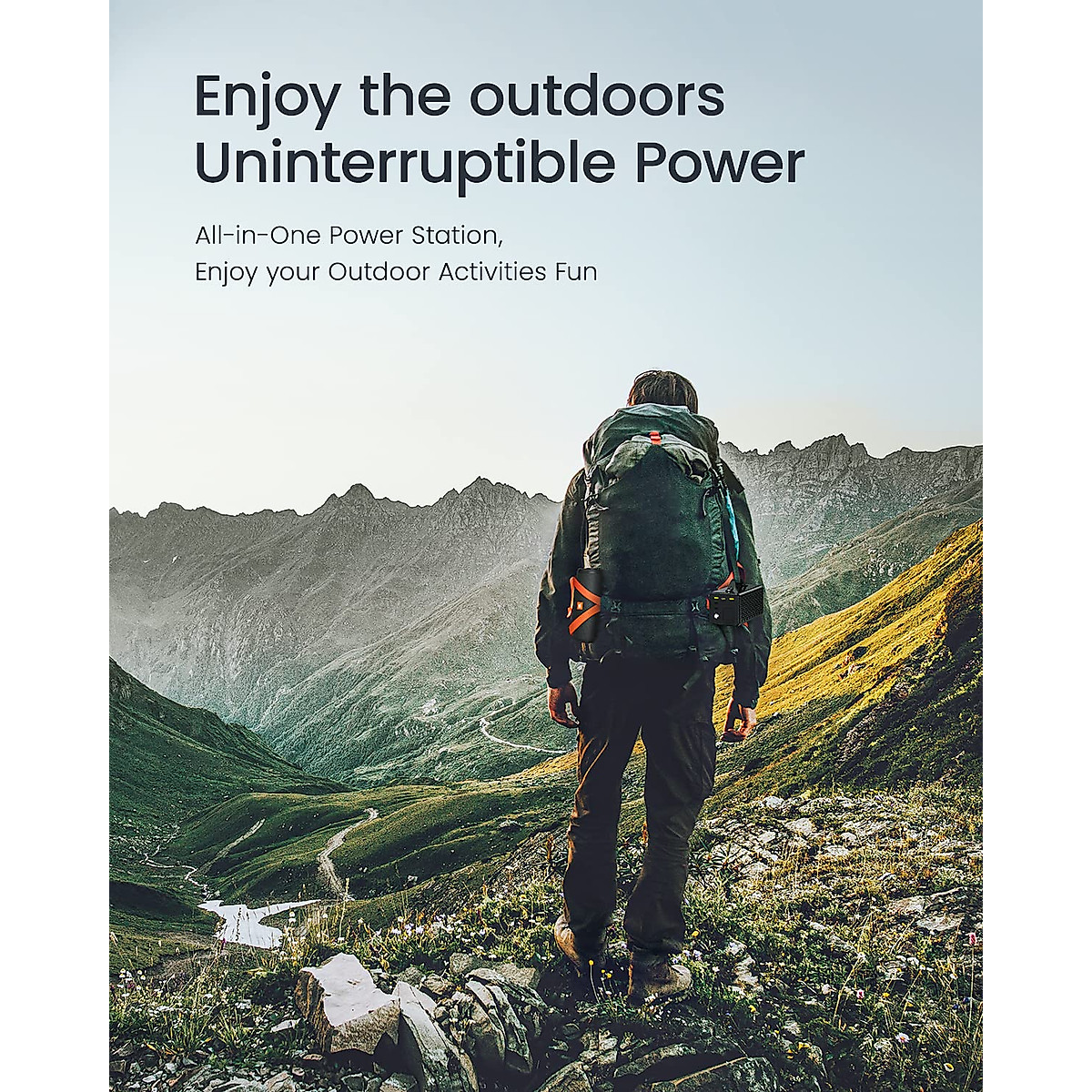 AOHI Portable Power Station, Power Bank with AC Outlet 150W Magcube 96.48Wh/26800mAh Backup Power Supply, Lithium Battery Power Bank with PD 65W Quick Charge LED Light Outdoor Camping Emergency