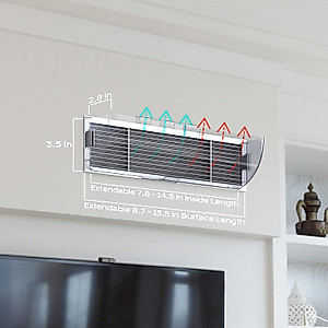 MAYITOP Air Vent Deflector Magnetic Vent Heat and Air Deflector for Vents Sidewall, and Ceiling Registers,Adjustable Magnetic Air Conditioner Wind Deflector 7.8 to14.5" Inch Vent deflectors