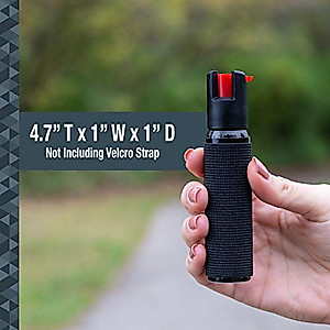 SABRE Cyclist Pepper Spray with Adjustable Bike Strap, 45 Burst, 10 Foot (3 meter) Range, Tear Away Hook and Loop Design For Quick Access