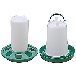 RentACoop Chick Feeder Waterer Set (1.5 L Waterer 1L Feeder Set)