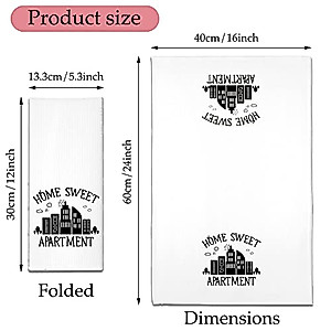 Hafhue Home Sweet Apartment Kitchen Towel, Funny Kitchen Towel Gifts for Women Sisters Friends Mom Aunts, Housewarming Gift for Women Hostess, New Home Gift for Women, Hostess Gifts