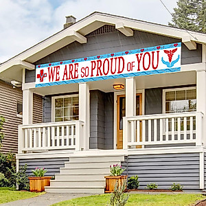 We Ara So Proud Of You Doctor Nurse Party Backdrop Banner,Medical Staff Doctor Nurse Retirement Graduation Party Decoration