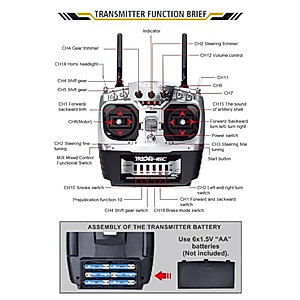 TOUCAN RC HOBBY HG 1/10 P415A RC Off-Road Vehicle for 4x4 Hummer Pick-up Crawler Car Sound Light Black
