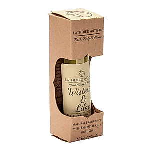 Wisteria & Lilac - Natural Fragrance Oil Perfume with Essential Oils by Lathered Artisan - Alcohol-Free Plant Based Oil Perfume, Nourishing, and Uniquely Handcrafted (Wisteria & Lilac, Roller Bottle)