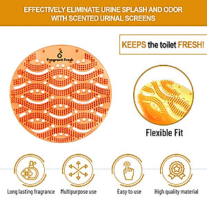 Urinal Screen Deodorizer (30Pack) Anti Splash Long Lasting Fragrance Urinal Cakes Eliminate odours Keeps Bathroom fresh- For Public and Private restrooms-Multiple Use-Orange Citrus