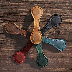 Magnetic Leather Bookmark, Initial Bookmarks, Personalized Letter Monogram Leather Bookmark, Cute Custom Name Bookmark, Gift for Book Lover, Teacher Reader Gift Book Accessories (Set-C)