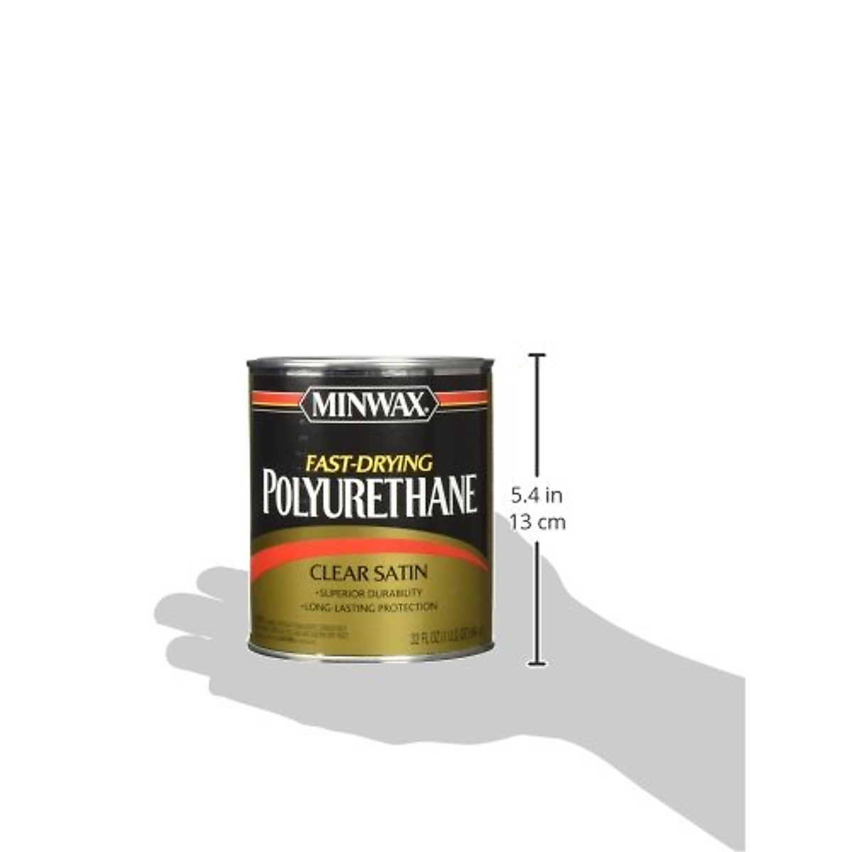 Minwax Fast Drying Polyurethane Protective Wood Finish, Warm Satin, 1 Quart