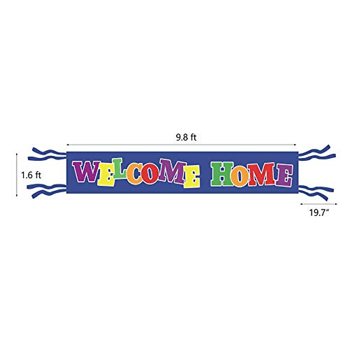 Extra Large Welcome Home Banner,Welcome Home Bunting Banner,Homecoming Deployment Return Party Sign - 9.8 x 1.6 Feet