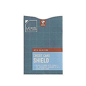 Lewis N Clark RFID Credit Card Holder Shield, Anti-Theft Wallet Sleeve + RFID Blocking ID Holder & Credit Card Protector - 3 Pack