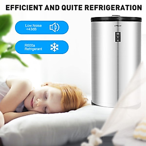 E-Macht Party Cooler - 1.8 Cu. Ft Beverage Refrigerator and Cooler with 4 Universal Wheels, 2 Removable Baskets, LCD Display for Soda Beer or Wine, Perfect for Home, Bar, Apartment