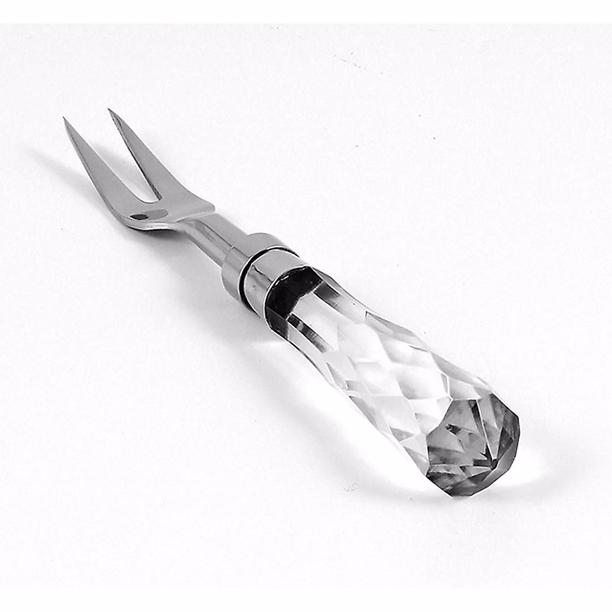 Fork Cutlery Set - For Fruit - Dessert -Cake- Appetizer Tasting Forks - Stainless Steel with Crystal Handle - 5.75" Long - Beautifully Gift Boxed - Set of 4 - by Barski -