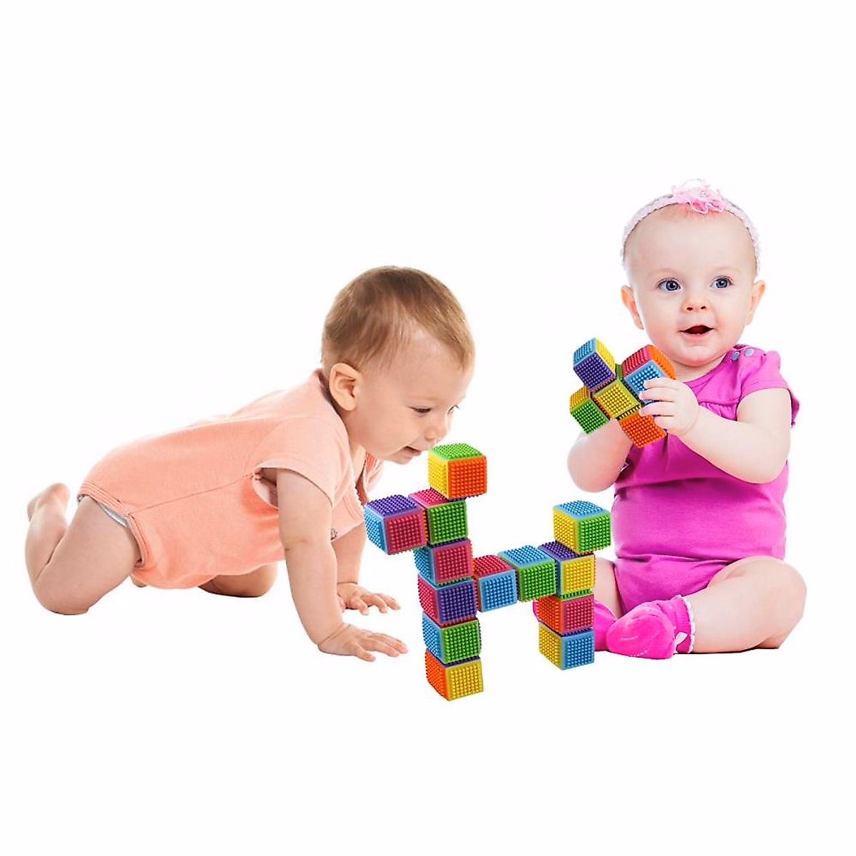 Dimple DC5190 360 Piece Set Interconnecting Stacking Building Toy Set for Boys & Girls, Makes 60 Blocks, Educational Fun, Great for Toddler Children