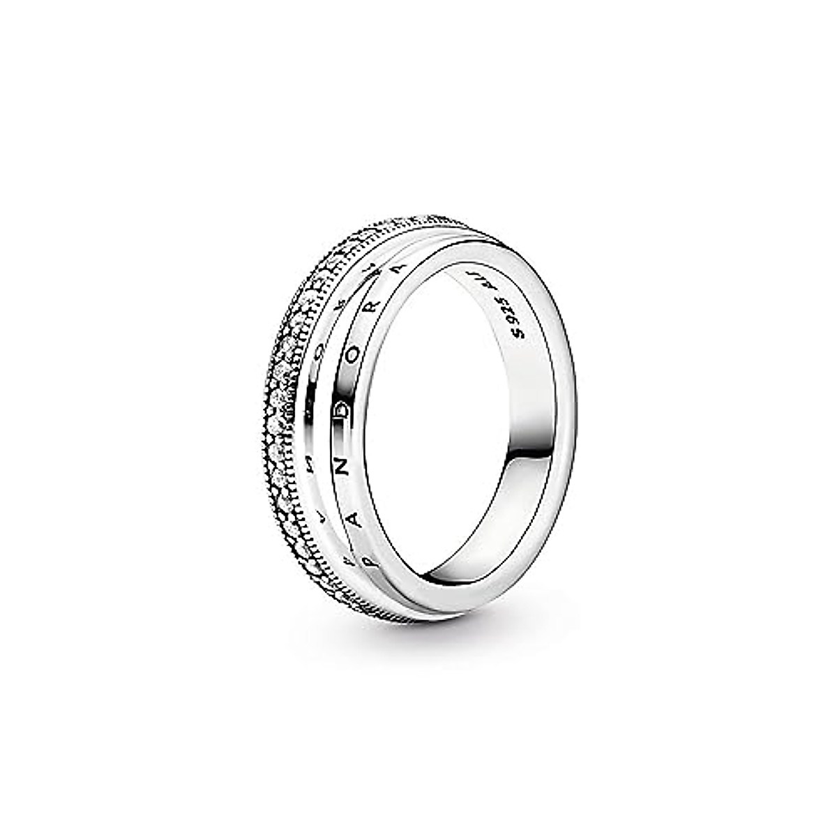 PANDORA Triple Band Pave, Clear CZ