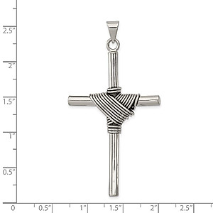 Sterling Silver Antiqued Cross Pendant QQC6608