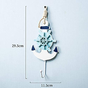 Cabilock 3pcs Mediterranean Ocean Style Wall Hook Coat Hook Clothes Hooks Hanger Wall Hanging Hooks for Home
