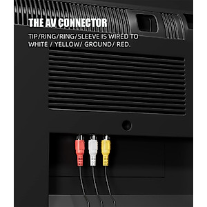 SNLLMZI Av Cable,Camcorder Av Cable, 3.5mm to RCA Camcorder Handycam AV Audio Video Output Cable for TV,Camcorder,Smartphones,MP3, Tablets,Speakers,Home Theater - 5ft