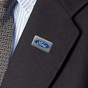 Ford Motor Company Blue Oval Logo Metal Rectangle Lapel Hat Pin Tie Tack Pinback