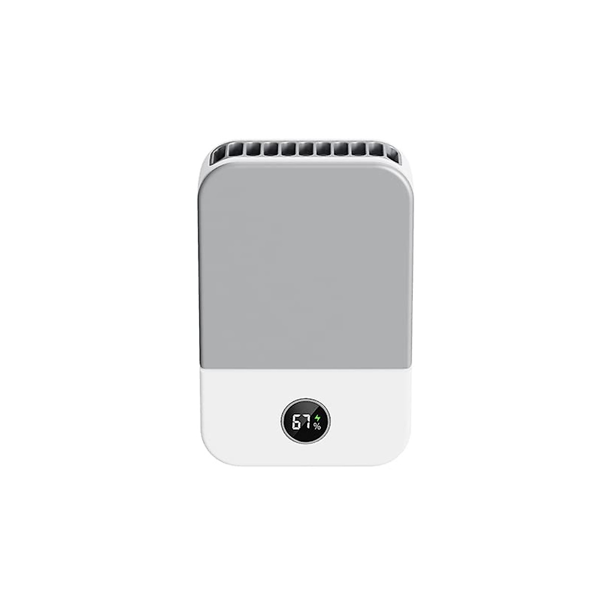 Portable White Mini Personal Fan Operated by USB Rechargeable Battery With Lanyard, Fans Cooling Air Toward Face and Neck. Handheld mini fan Features Stand for Desk or Table. Personal air conditioner.