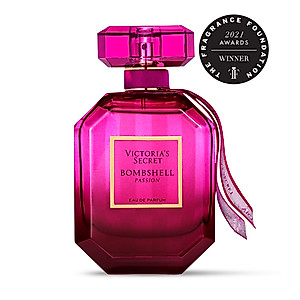 Victoria's Secret Bombshell Passion Eau de Parfum, Notes of Sparkling Cassis, Queen Peony & Fuchsia Rose, Perfumes for Women (3.4 oz)