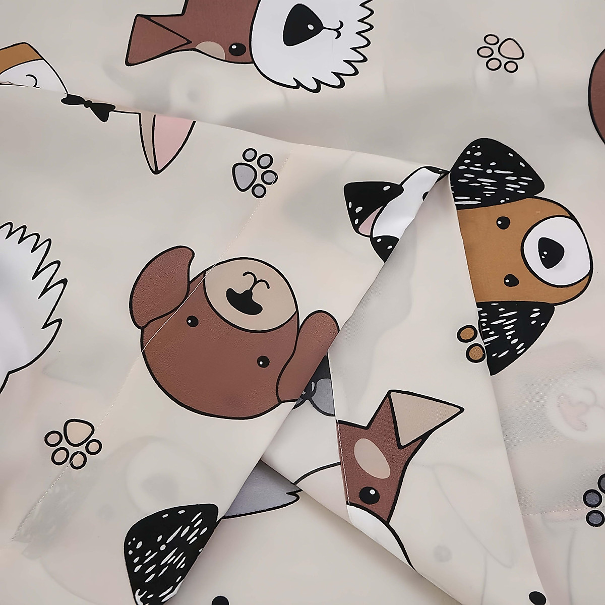 SDY 4PCS Dog Bedding Sheets Set Full Size, Cute Puppy Pattern Fitted Sheet Sets with Deep Pocket, Kawaii Bedroom Decor for Kids, Teens, Children, Baby, Boys, Girls and Animal Lovers (Dog, Full)
