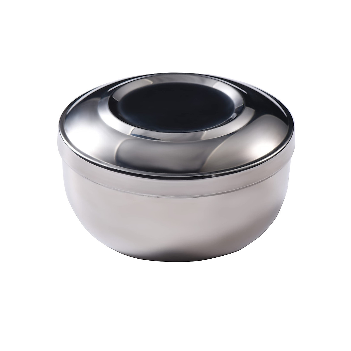 SEJONG COOK 2 Pairs KoreanStyle Double Wall Rice Bowl with High Strength Stainless Steel, Food Grade Stainless, Rice Bowl for Family, Korean Restaurant, Catering, Food Prep (2 Set)