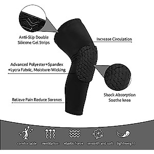 Yusland-1 Pair Knee Pads Leg Gear Support Work Construction Sport Volleyball Basketball Motorcycle Protective Gel for Women Men Youth Kids (X-Small, Black)