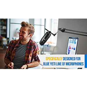 Vocalbeat Blue Yeti Microphone Shock Mount Mic Holder - Blue Yeti Shock Mount for Anti Vibrations from Quality Aluminum Material - Shockmount Accessories Compatible with Blue Yeti Boom Arm Mic Stand