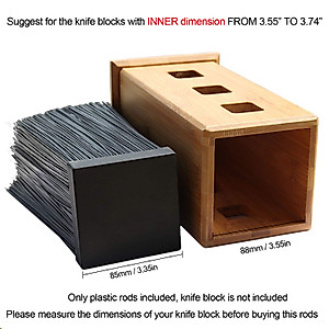 Knife Block Replacement Rods, HANZIUP Plastic Bristles for Knife Stand Holder, Dishwasher Safe, Removable, Universal