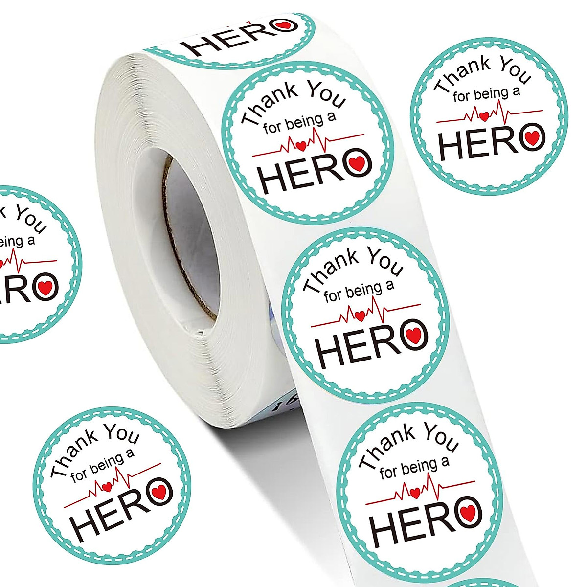 wootile Healthcare Workers Thank You Stickers Heroes Thank You Labels 2 Inch-500 Pcs for Being A Hero Doctor/Nurse Workers Appreciation Themed Gratitude Sticker Doctors Cards, Envelopes and Gift Bags