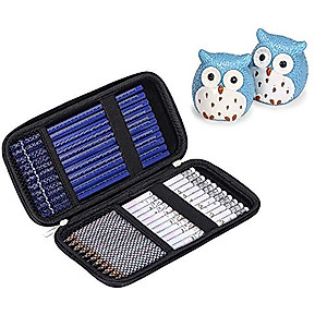 iDream365 Upgraded Hard Pencil Case Box for Audlts,Durable Pen Carrying Case with Zipper-Black