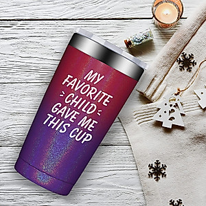 Fufandi Mom Gifts from Daughter - Mothers Day Gifts for Mom - Fathers Day Gift for Dad from Son, Kids, Child - Christmas Birthday Gifts Tumbler Cup