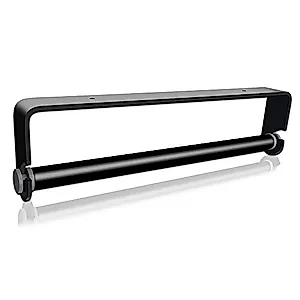QZNA Self Adhesive & Wall Mount Paper Towel Holder & Dispenser,Kitchen Tissue Towel Holder Stand Under Cabinet-Black