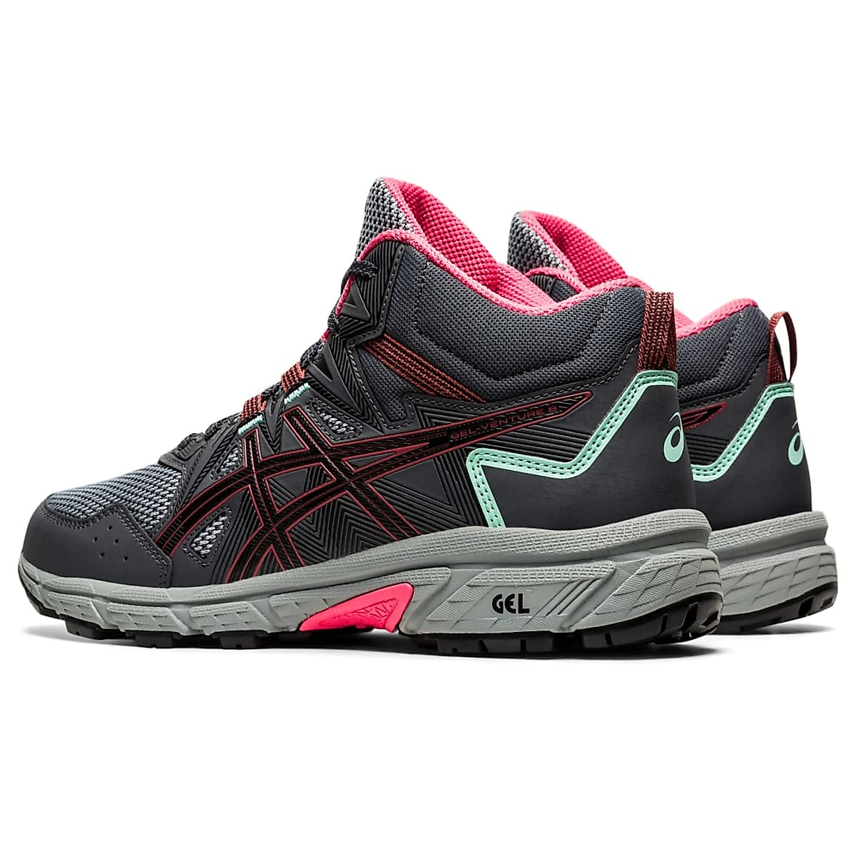 ASICS Women's Gel-Venture 8 Mid Top Running Shoes, 8, Carrier Grey/Dried Rose