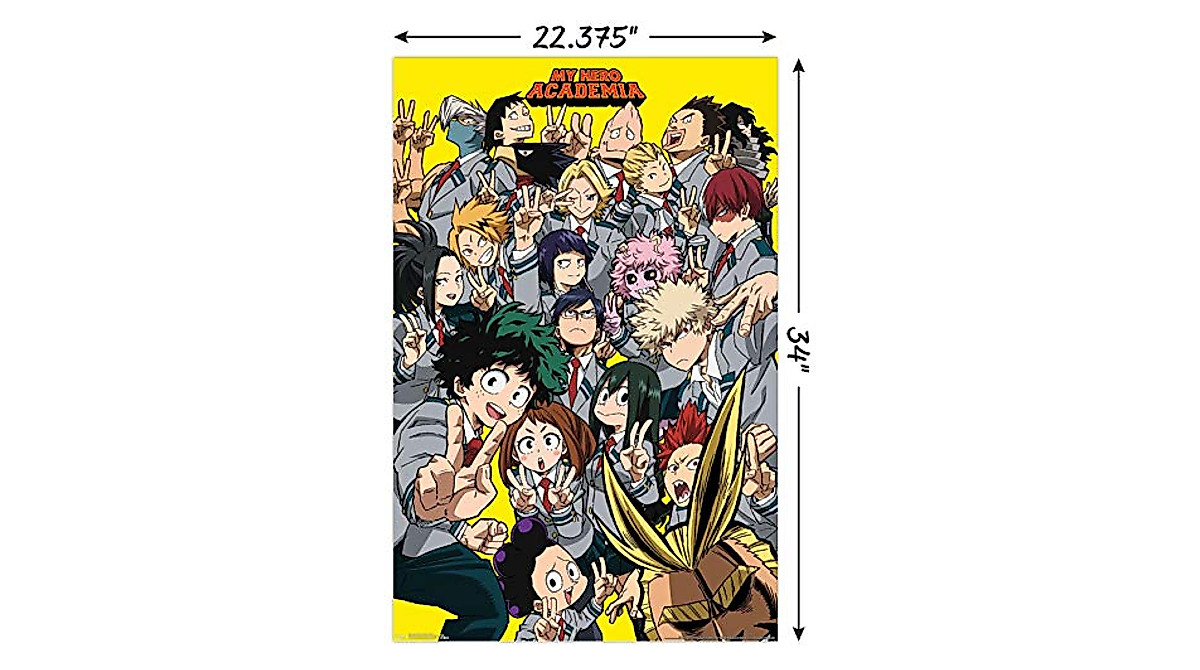 Official My Hero Academia Poster | MHA Wall Decor (22.375x34)