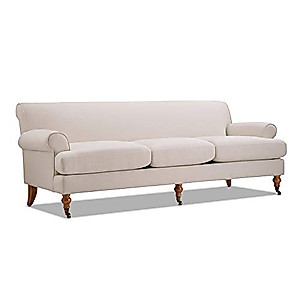 Jennifer Taylor Home Alana Lawson Velvet Wooden Sofa, Oyster Gray