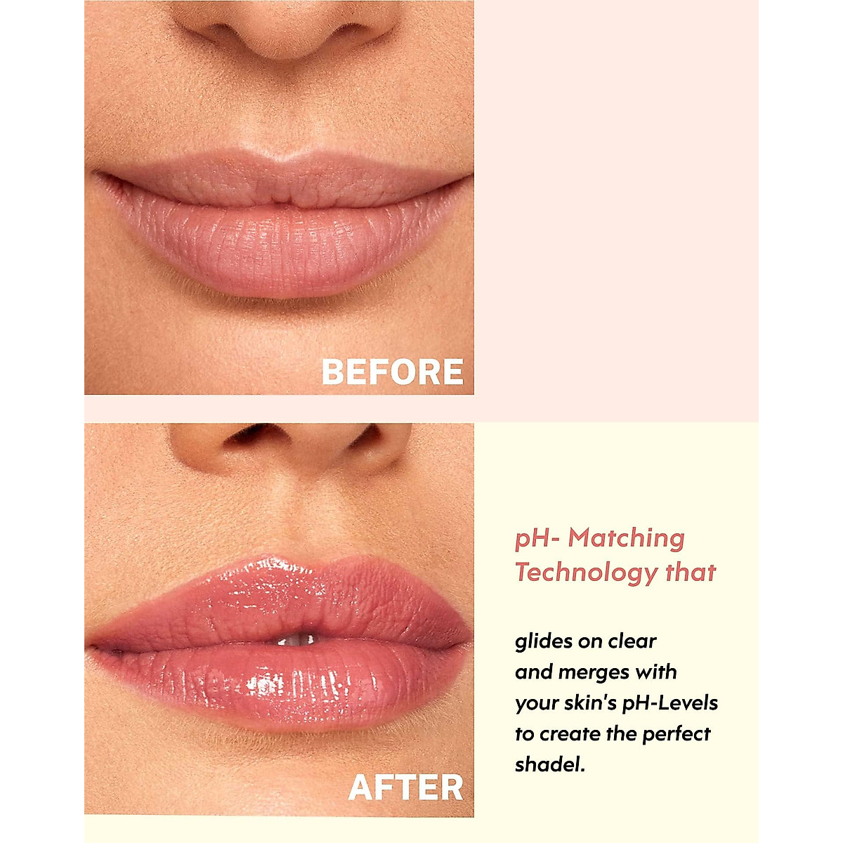 Glimmer Balm, Tinted Lip Balm Long Lasting PH Lipstick, Color Changing Lipstick Natural Chapstick, Glitter Pink Shade Lipstick (Unicorn)