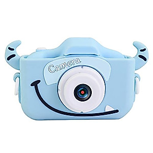 Kids Camera Toys for Boys and Girl, Kids Digital Video Camera for Children with Shockproof Soft Cover, Best Christmas Birthday Gifts for Boys Girls ( Color : Blue , Memory card : With 8g memory card )