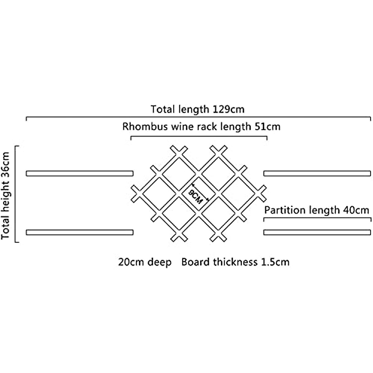 Gdrasuya10 Set of 5 Wine Rack Wall Mounted Wooden Wine Holder Shelf Set w/Storage Shelves and Glass Holder Wine Rack Insert Display Rack Multifunctional Storage Shelf Modern Diamond-Shaped (White)