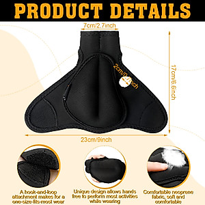 Sosation 1 Pair Weighted Gloves for Tremors Weighted Utensils for Hand Tremors Hand Stop Adjustable Wrist Weights Glove with Holes for Tremors and Patients (2 x 1.1 lb, Each Glove)