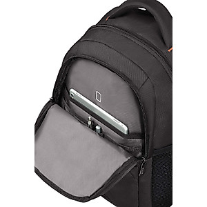 American Tourister Backpack M (15.6"), Black (Black/Orange)