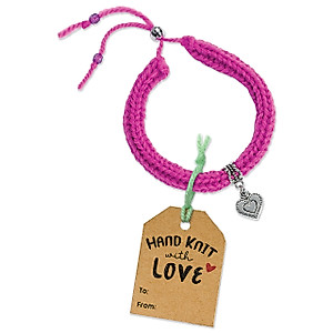 Creativity for Kids Quick Knit Charm Bracelets - Create 10 DIY Friendship Bracelets, Kids Jewelry Making Kit