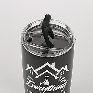 FROOBLEQUIRK Realtor Tumbler 20 Oz with Keychain – Real Estate Agent Gifts, Closing Gifts for Realtors, Must-Have Accessory