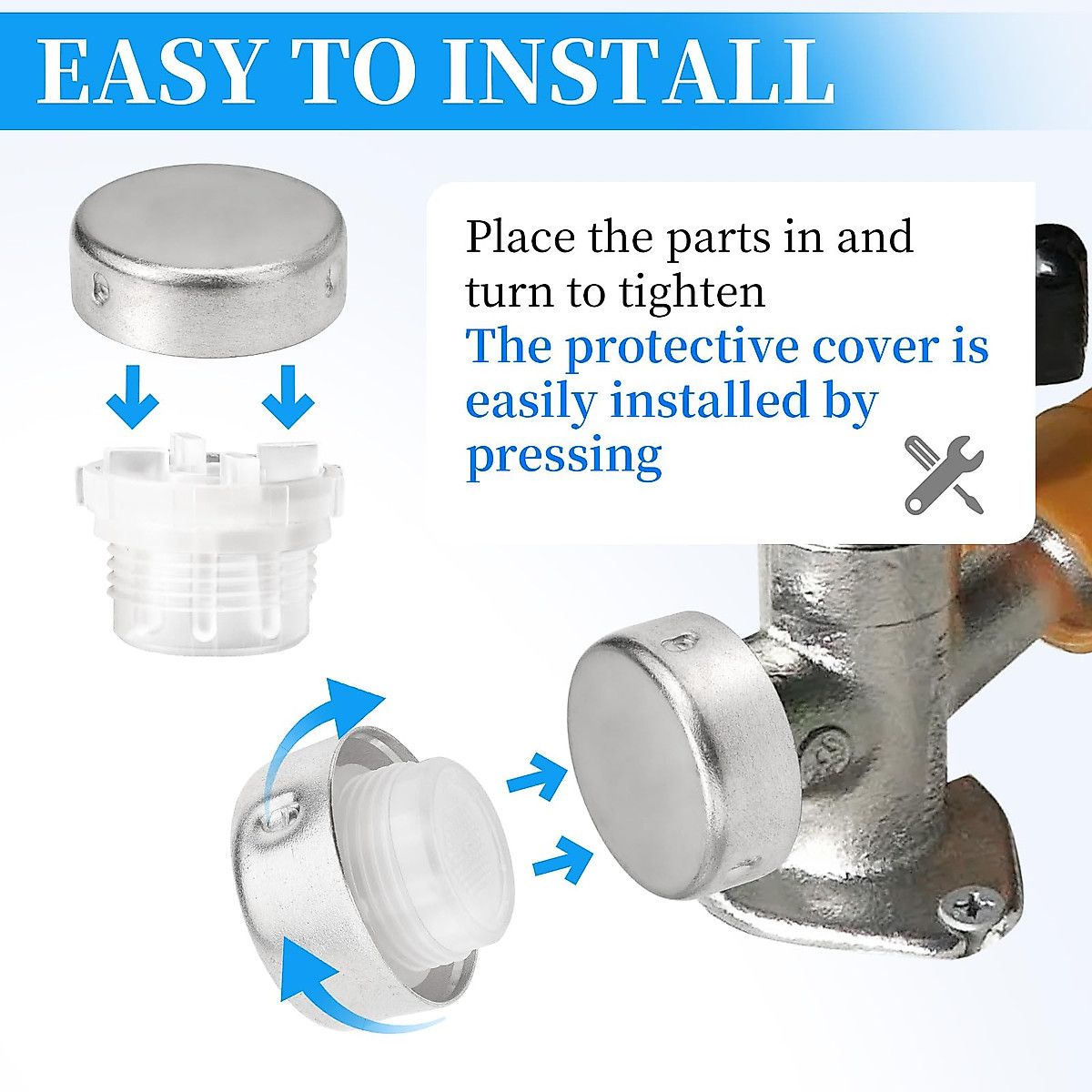 630-7500 Vacuum Breaker Repair Kit Replacement for Prier 400 500 Series, 2 Pack Outdoor Faucet Wall Hydrant Repair Accessories, Pressure Vacuum Breaker Replacement Plunger Assembly