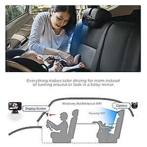 TX Baby Car Camera Monitor, Baby Car Mirror Baby Rear Facing Seat, HD 1080P Night-Vision Baby Camera for Car for Infant Toddler Car Seats