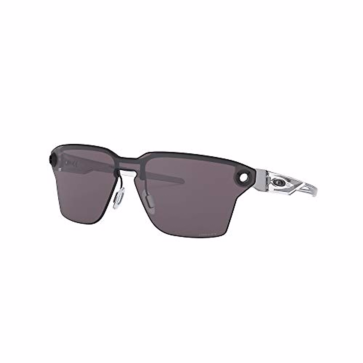 Oakley Men's OO4139 Lugplate Square Sunglasses, Satin Black/Prizm Grey, 39 mm