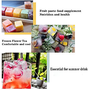 TAO CICADA Ice Cube Tray, 3 Pack Silicone Ice Cube Molds, Silicone Ice Cube Trays, Silicone Ice Trays, Easier to Release, BPA Free for Alcohol/Coffee/Beverages (Pink, Light blue, Purple)